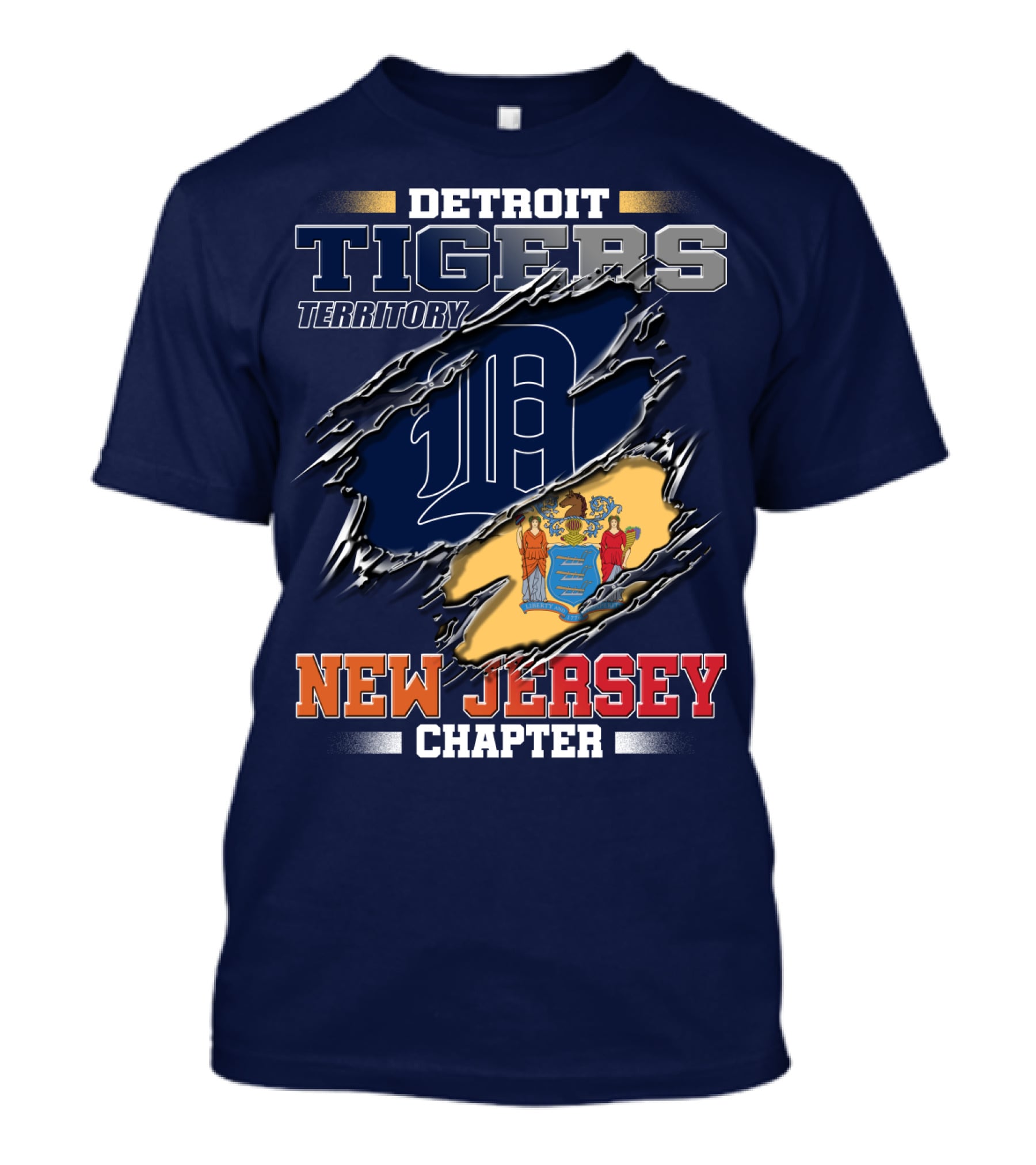 Detroit Tigers Territory New Jersey Chapter T-Shirt