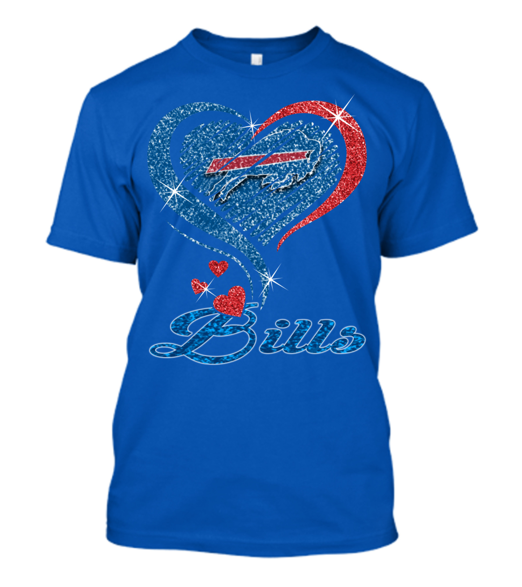 Buffalo Bills Heart Logo And Script T-Shirt