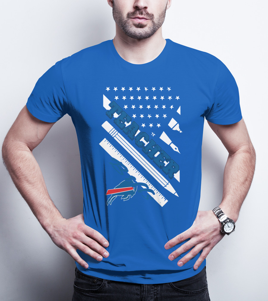 Usa Flag Teacher Buffalo Bills T-Shirt