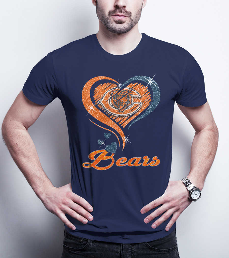 Bears Heart With Chicago Bears T-Shirt
