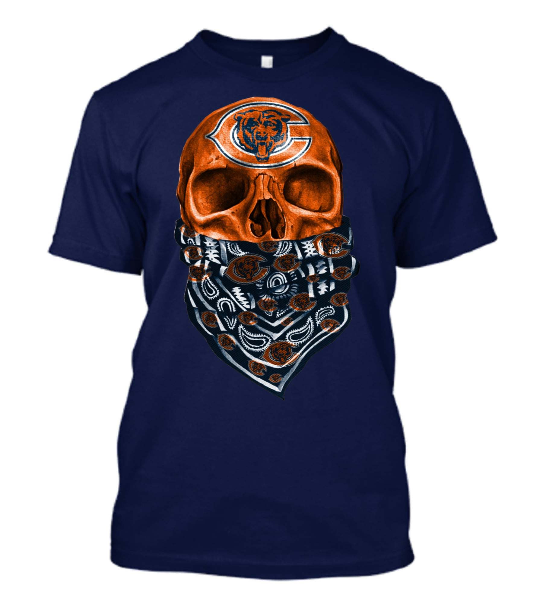 Chicago Bears Skull Bandana T-Shirt