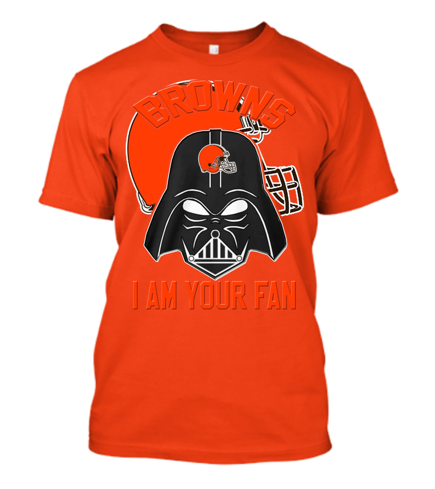 Browns I Am Your Fan Cleveland Browns Football Helmet Darth Vader T-Shirt