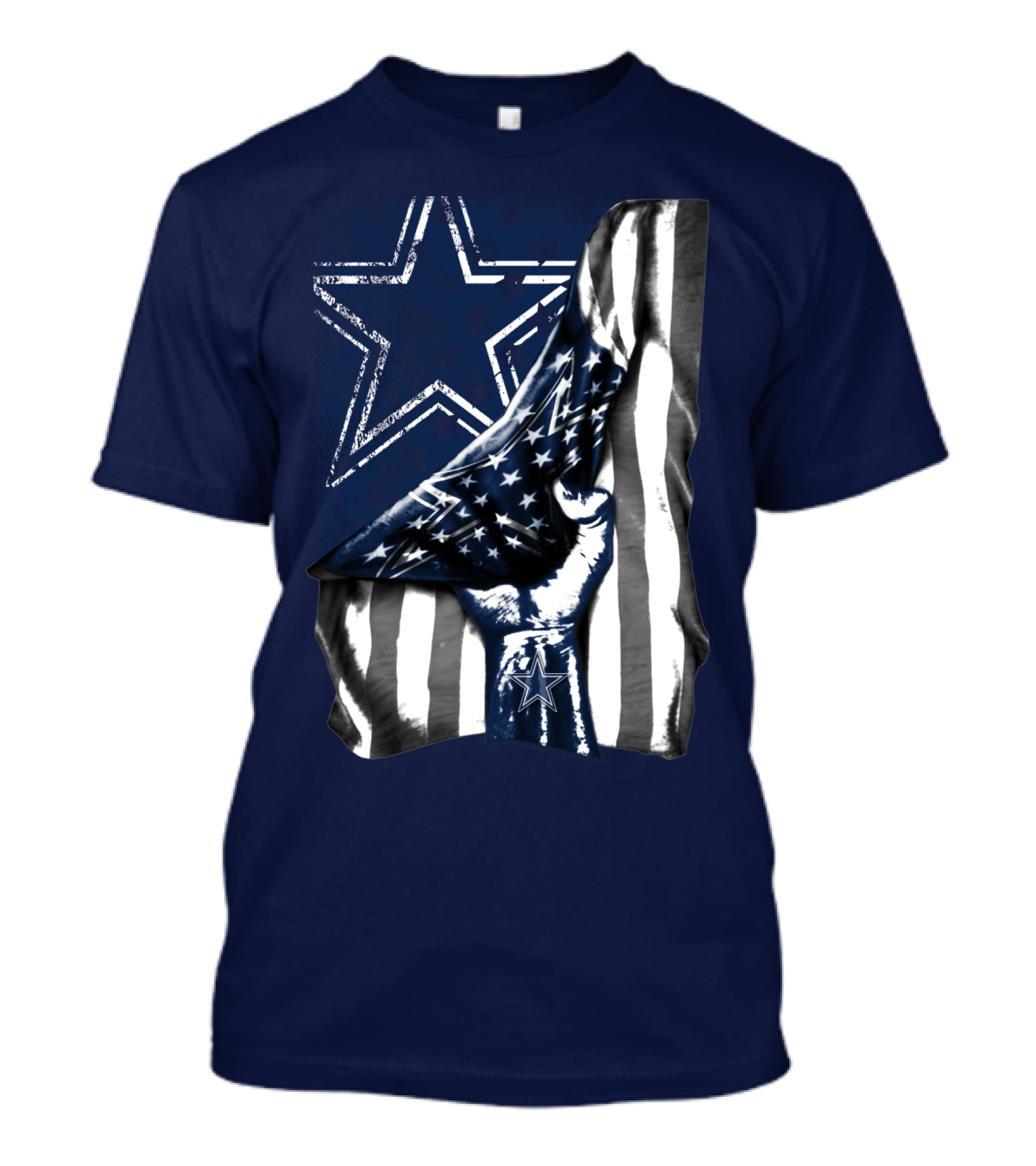 Dallas Cowboys Star Fist With American Flag T-Shirt