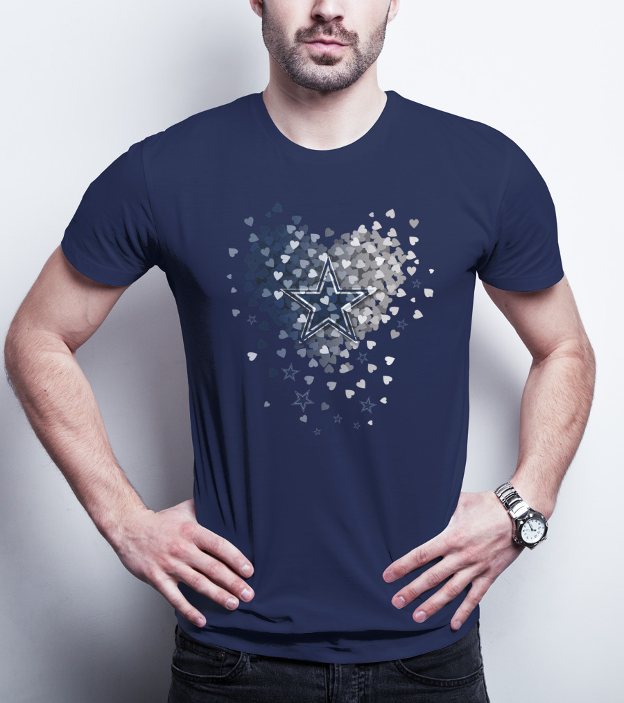 Dallas Cowboys Star Heart Cluster T-Shirt