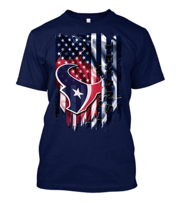 Houston Texans Usa Flag T-Shirt