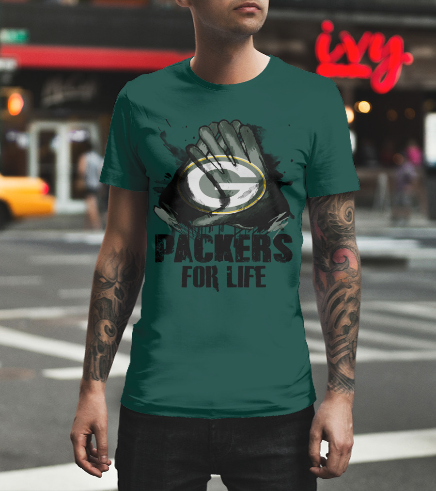 Packers For Life Green Bay Packers G T-Shirt