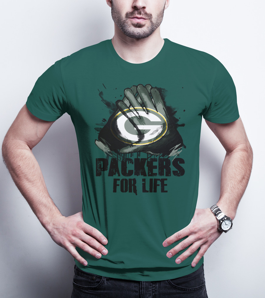 Packers For Life Green Bay Packers G T-Shirt