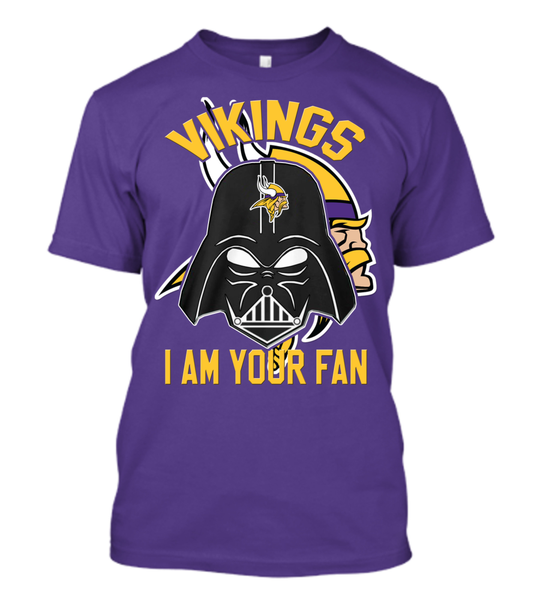 Vikings I Am Your Fan Minnesota Vikings Logo Darth Vader Helmet T-Shirt