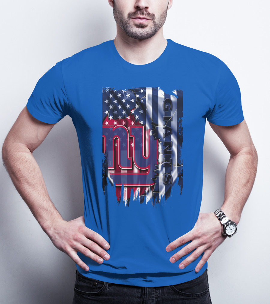 New York Giants American Flag Nfl Team T-Shirt