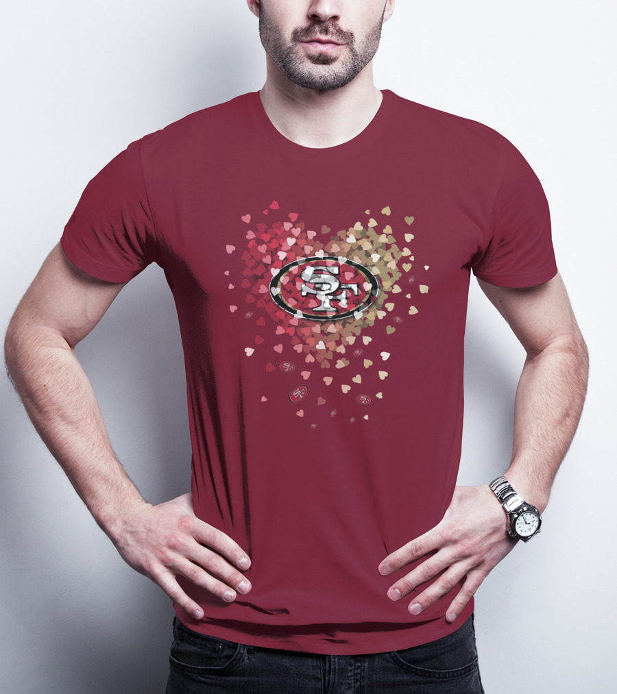 San Francisco 49ers Logo In Heart T-Shirt