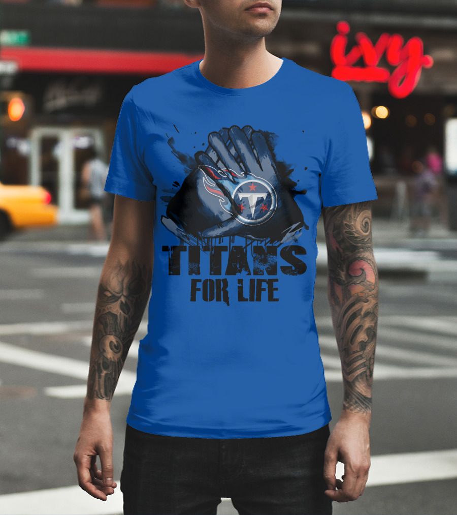 Titans For Life Tennessee Titans Logo Paint Splash T-Shirt