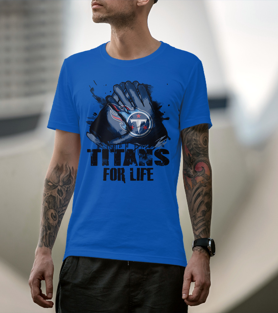 Titans For Life Tennessee Titans Logo Paint Splash T-Shirt