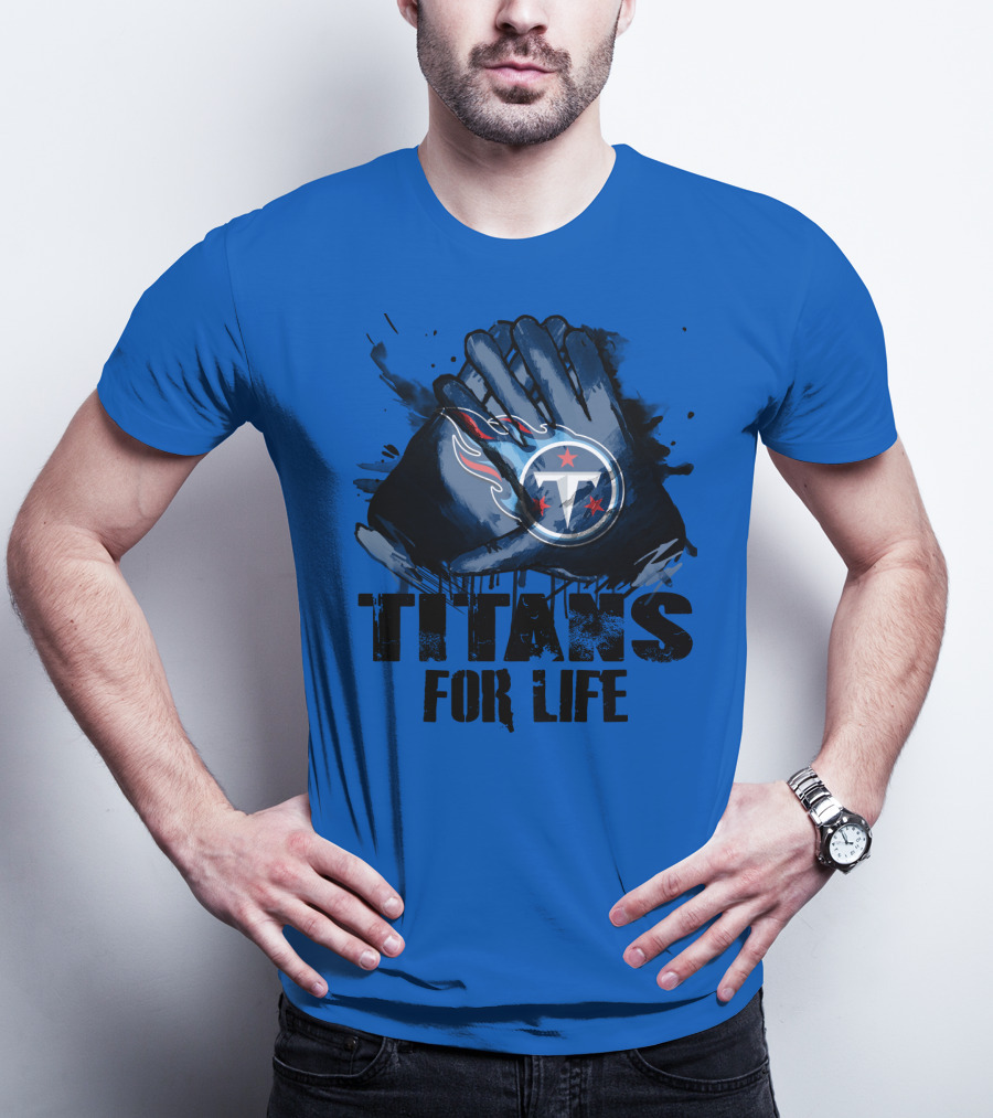 Titans For Life Tennessee Titans Logo Paint Splash T-Shirt