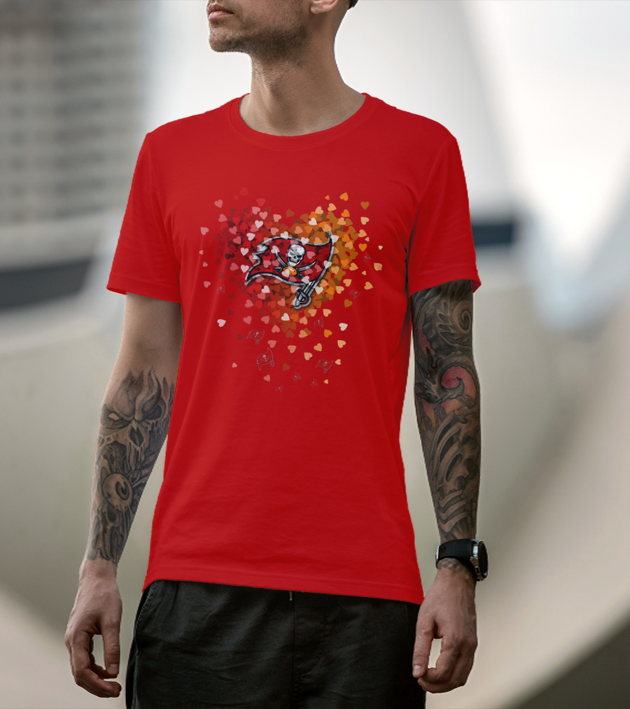 Tampa Bay Buccaneers Heart Flag T-Shirt