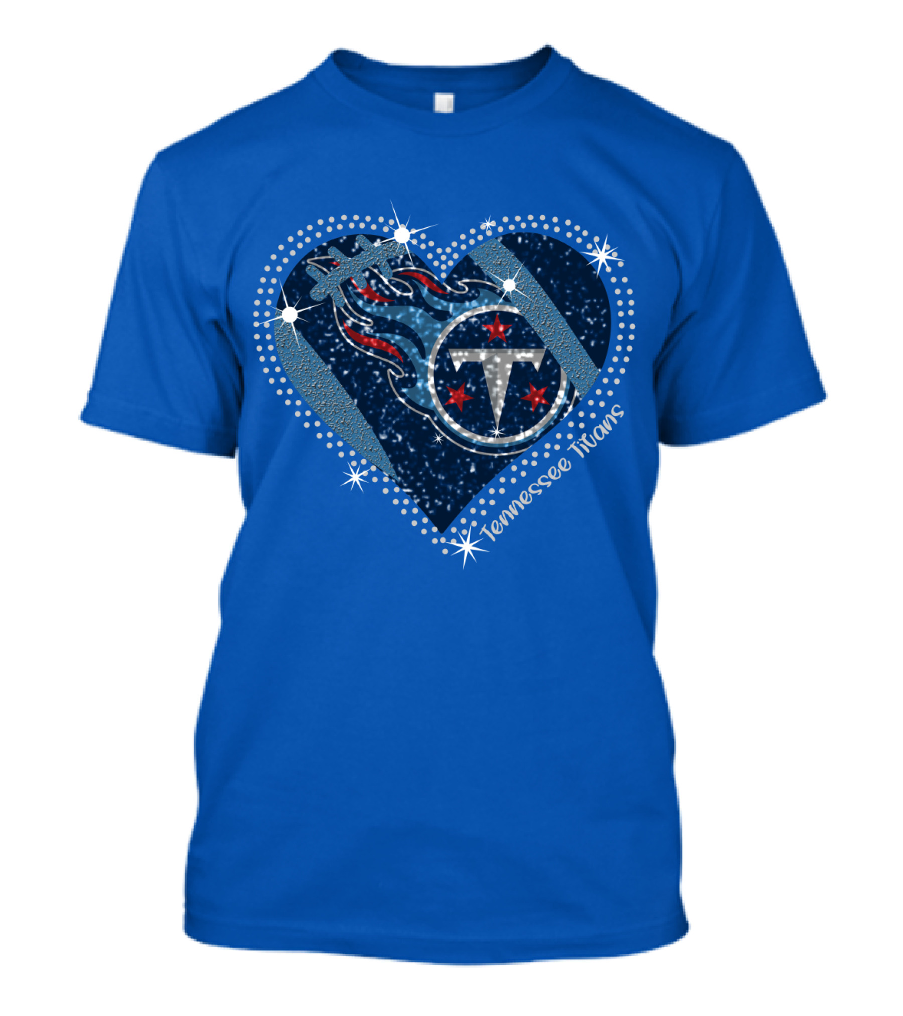 Tennessee Titans Sparkling Heart T-Shirt