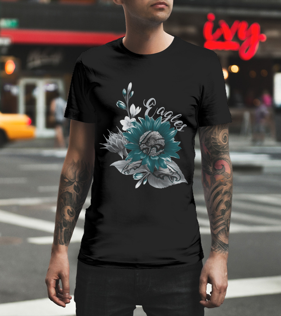 Philadelphia Eagles Floral Sunflower T-Shirt