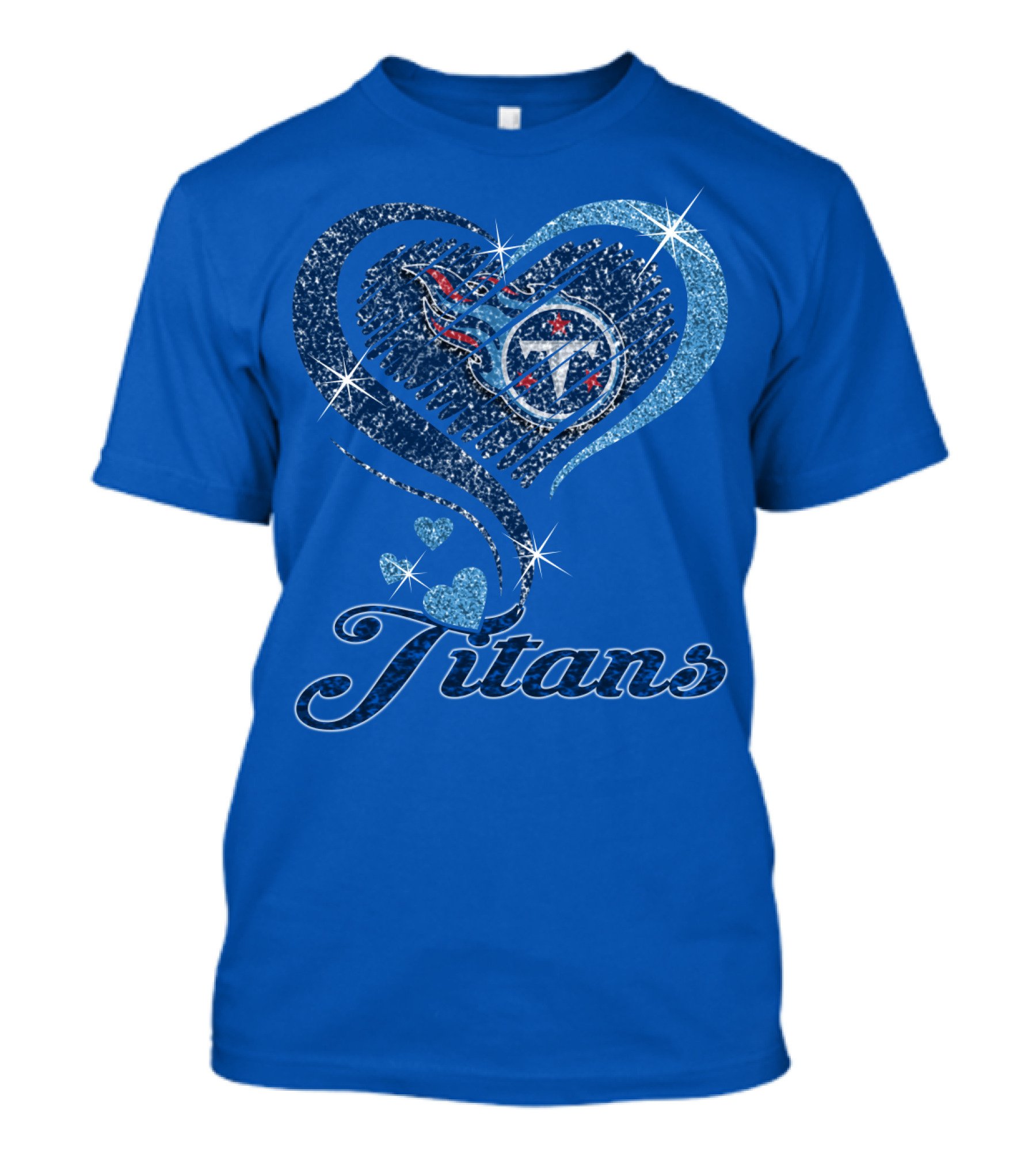 Tennessee Titans Heart Logo And Titans T-Shirt