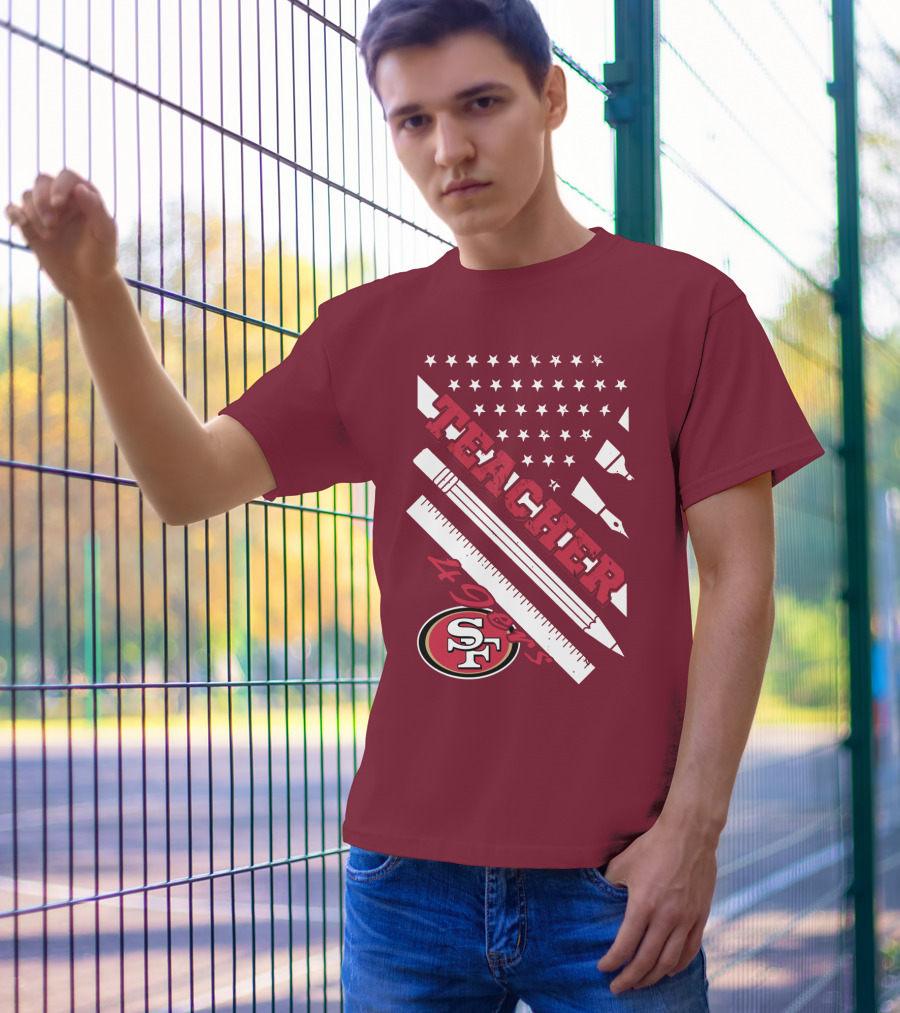 San Francisco 49ers Teacher Stars And Tools T-Shirt