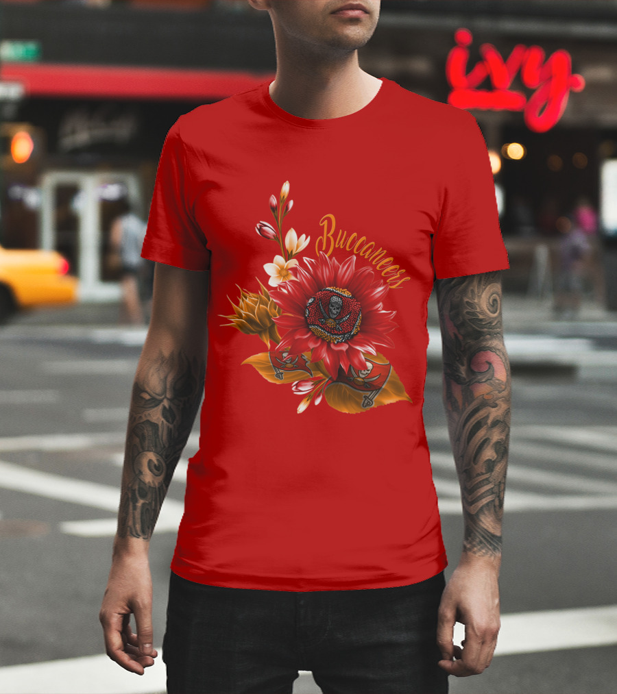 Buccaneers Floral Skull T-Shirt