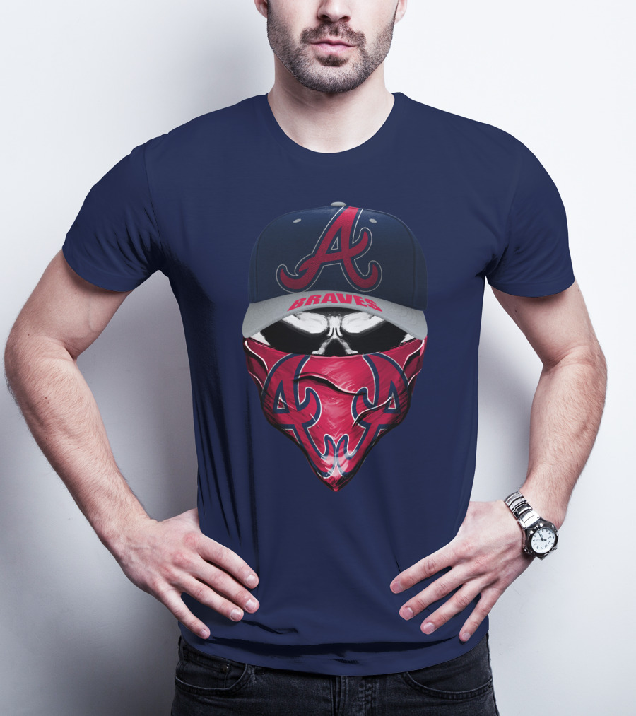 Atlanta Braves A Cap And Bandana Logo Style T-Shirt