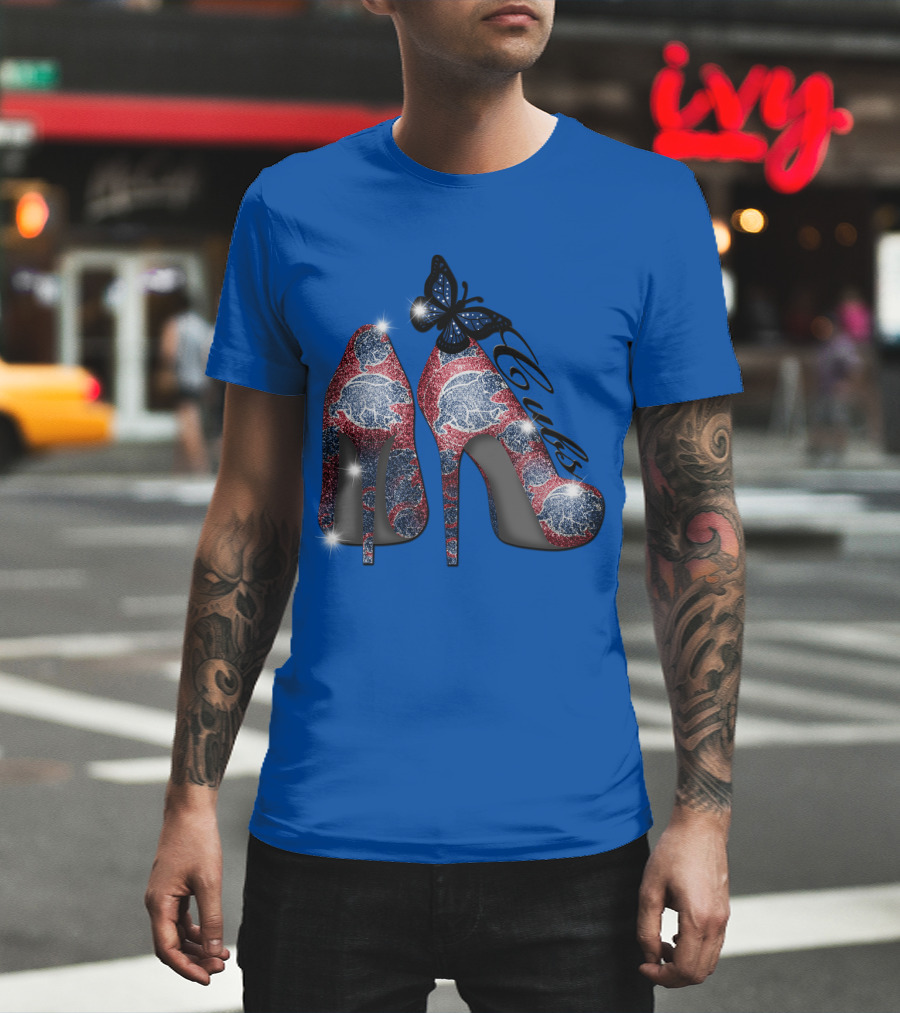 Cubs High Heels With Butterfly Accent T-Shirt
