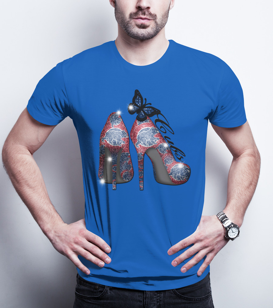 Cubs High Heels With Butterfly Accent T-Shirt