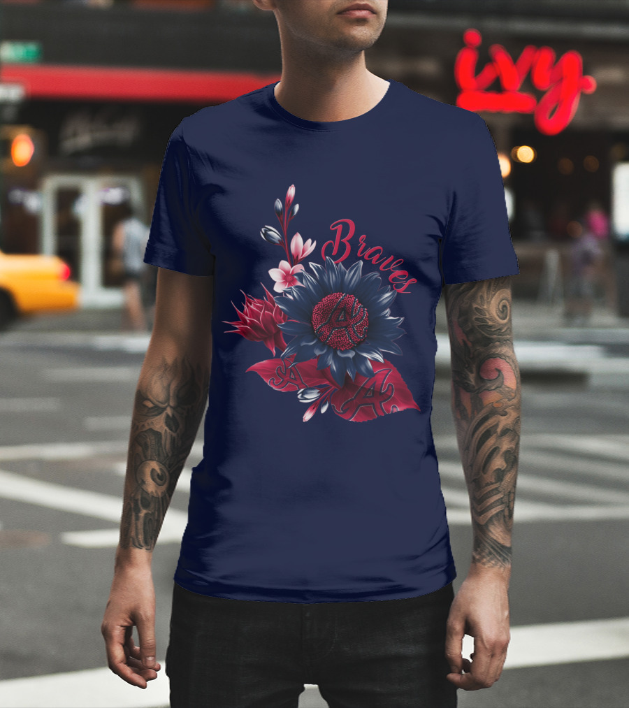 Atlanta Braves Floral A T-Shirt