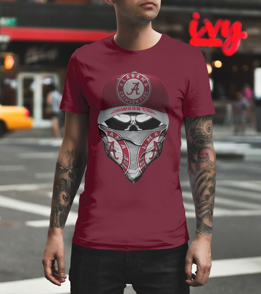 Alabama Crimson Tide A Logo Bandana Mask T-Shirt