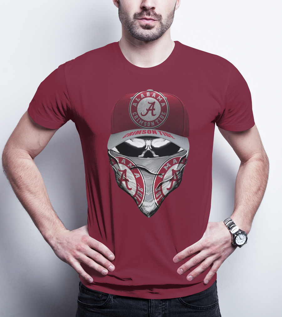 Alabama Crimson Tide A Logo Bandana Mask T-Shirt