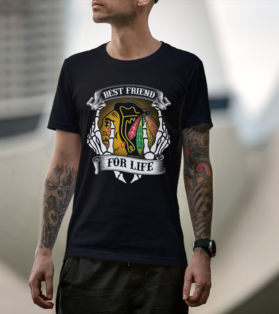 Chicago Blackhawks Best Friend For Life T-Shirt