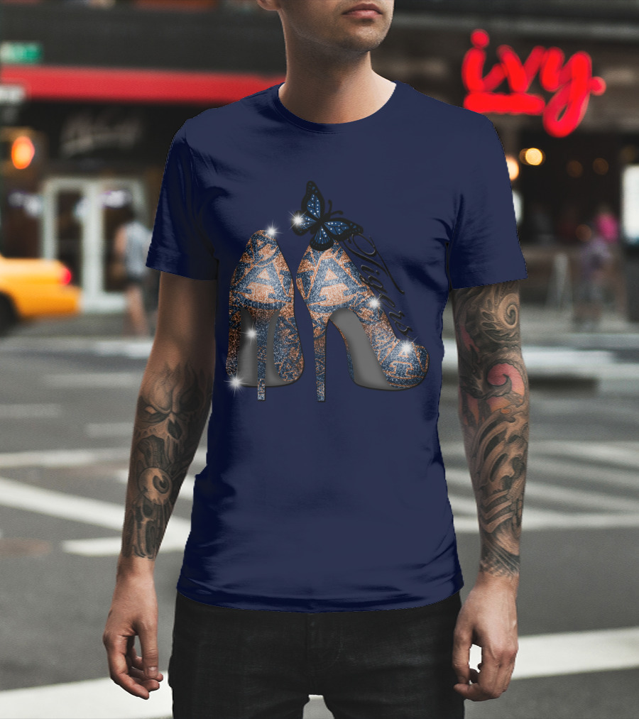 Auburn Tigers High Heels Butterfly T-Shirt