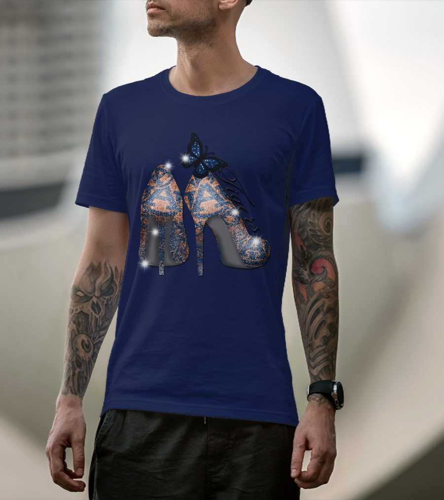Auburn Tigers High Heels Butterfly T-Shirt