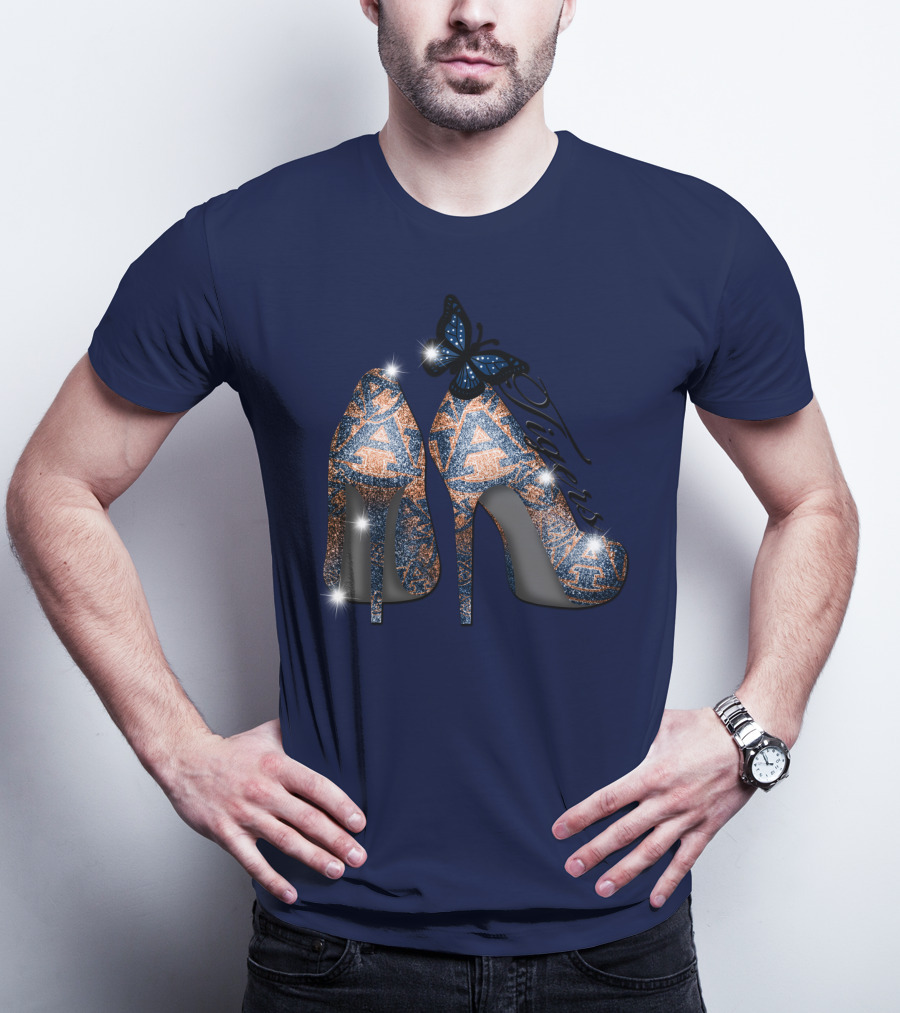 Auburn Tigers High Heels Butterfly T-Shirt