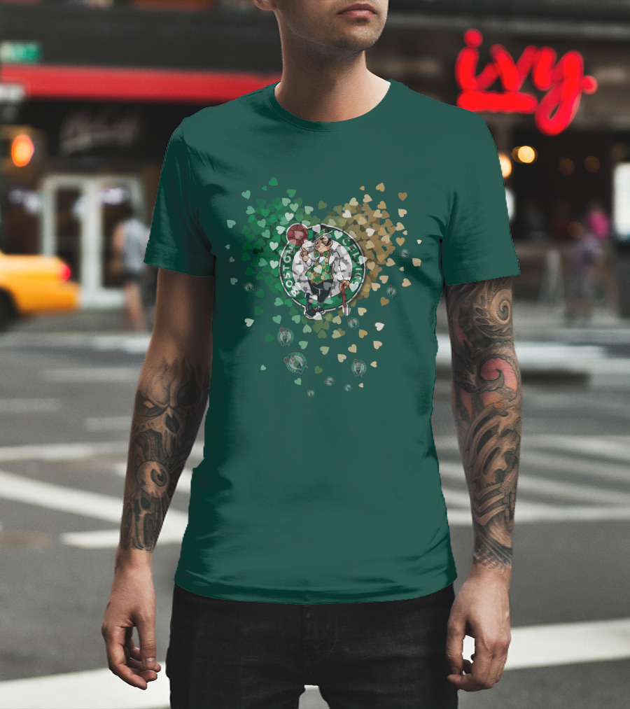 Boston Celtics Heart Logo Burst T-Shirt