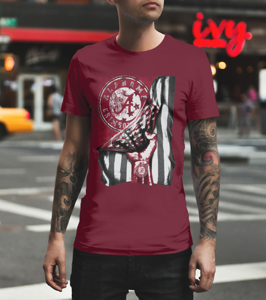 Alabama Crimson Tide Held High With Flag And Seal T-Shirt