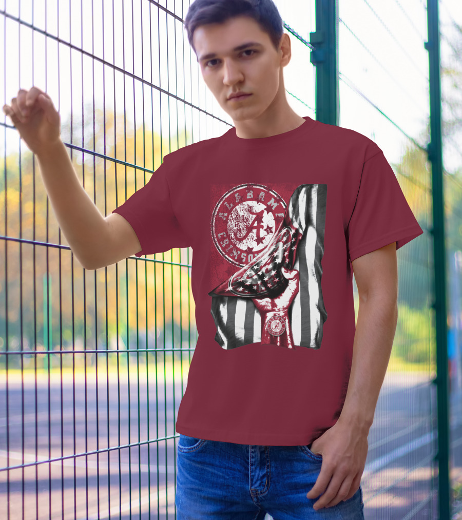 Alabama Crimson Tide Held High With Flag And Seal T-Shirt