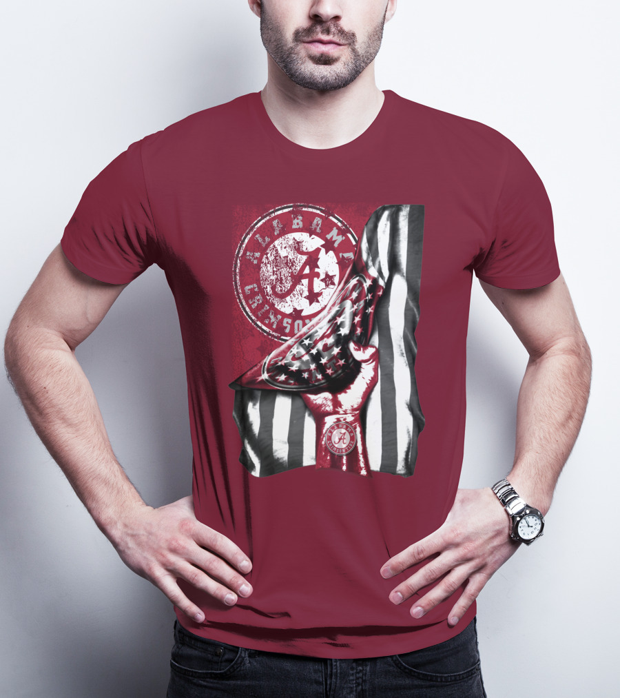 Alabama Crimson Tide Held High With Flag And Seal T-Shirt