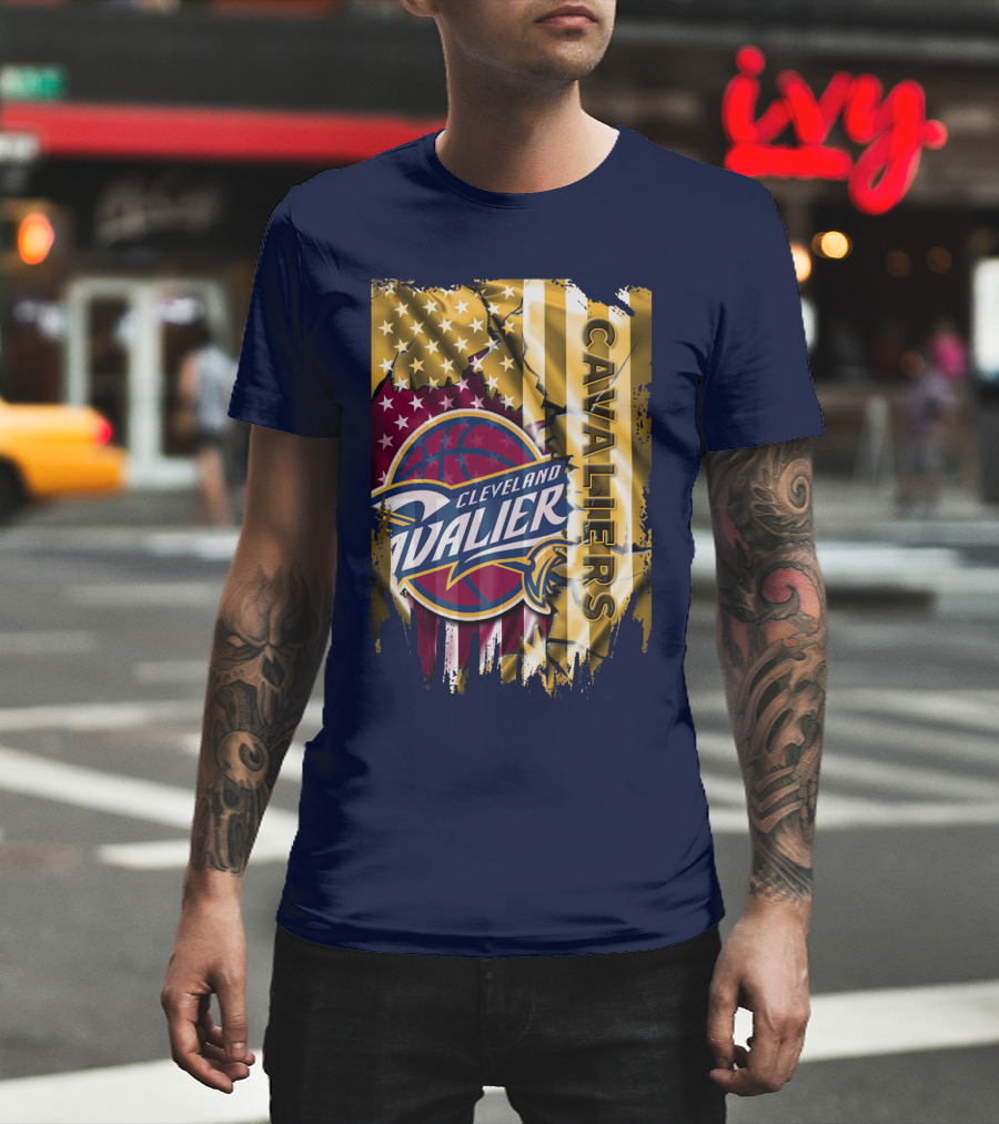 Cleveland Cavaliers Stars And Stripes Basketball T-Shirt