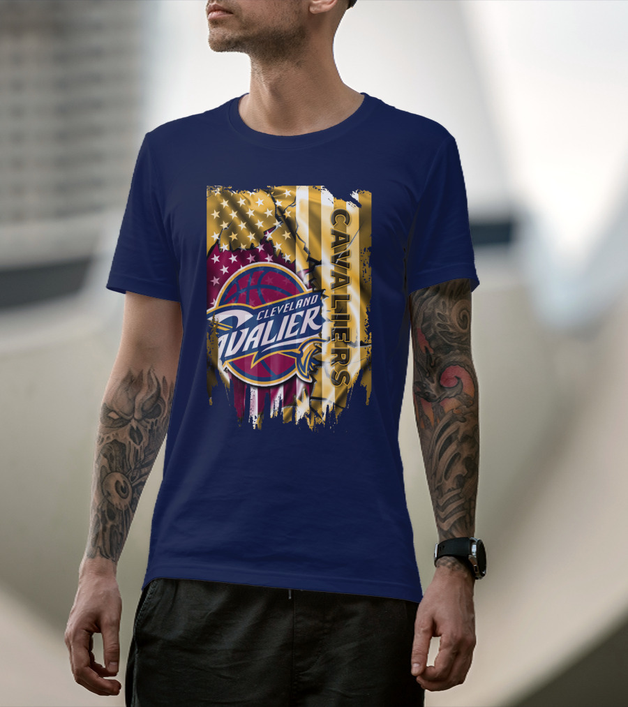 Cleveland Cavaliers Stars And Stripes Basketball T-Shirt