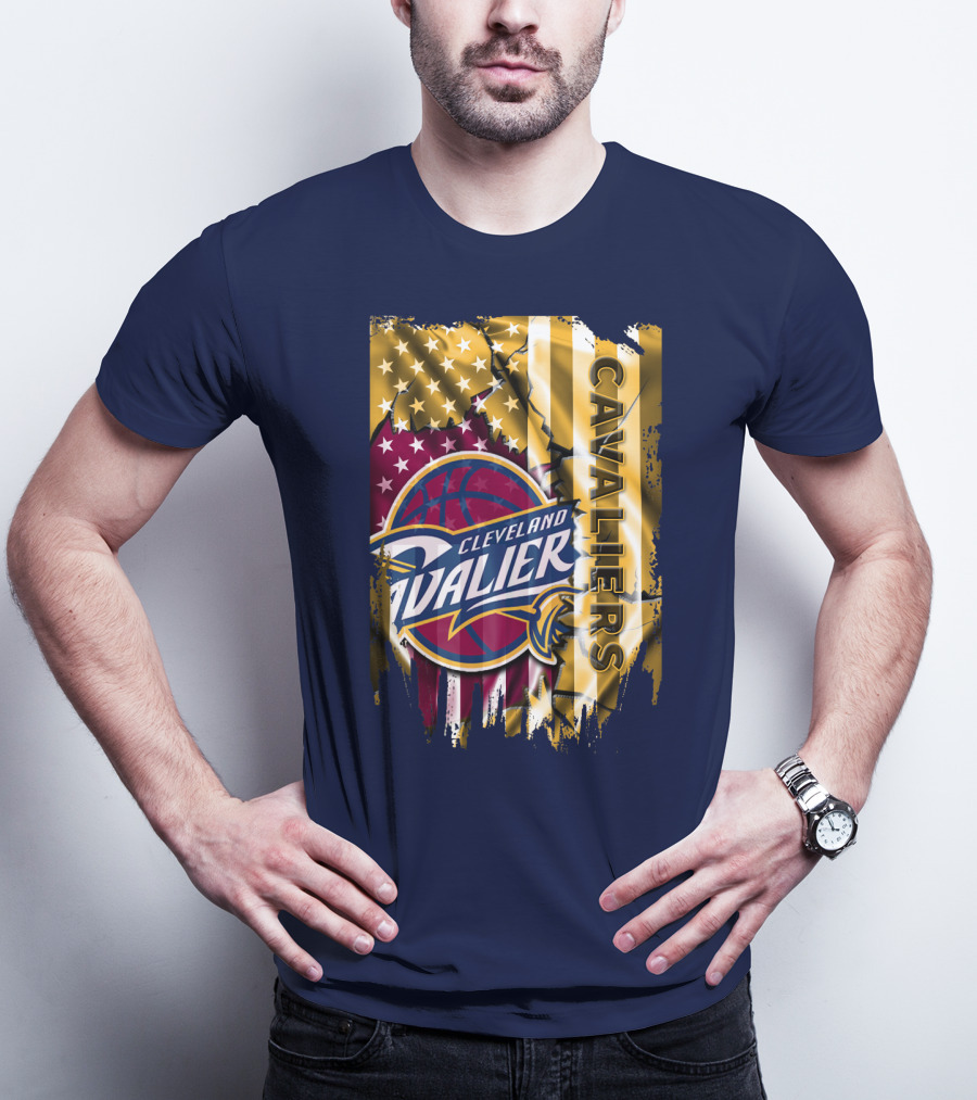 Cleveland Cavaliers Stars And Stripes Basketball T-Shirt
