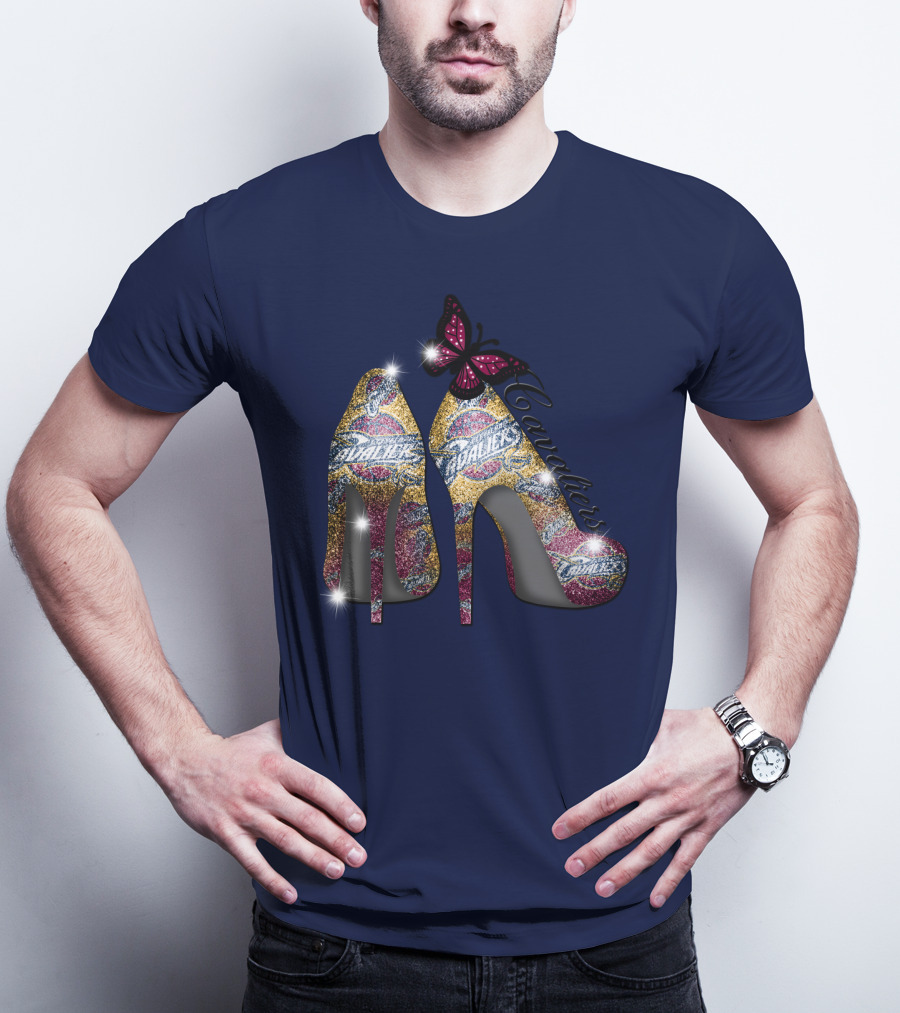 Cleveland Cavaliers Heels With Butterfly T-Shirt