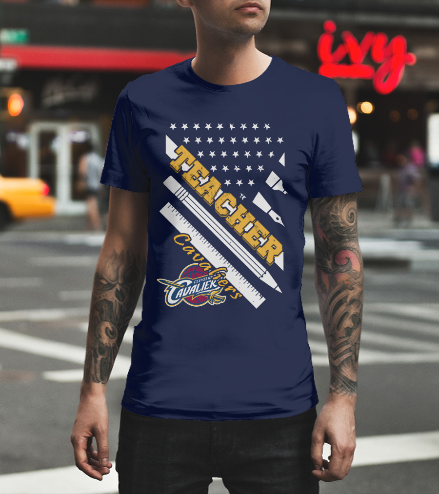 Cleveland Cavaliers Teacher Ruler Pen Stars T-Shirt