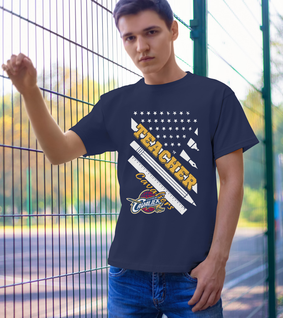 Cleveland Cavaliers Teacher Ruler Pen Stars T-Shirt