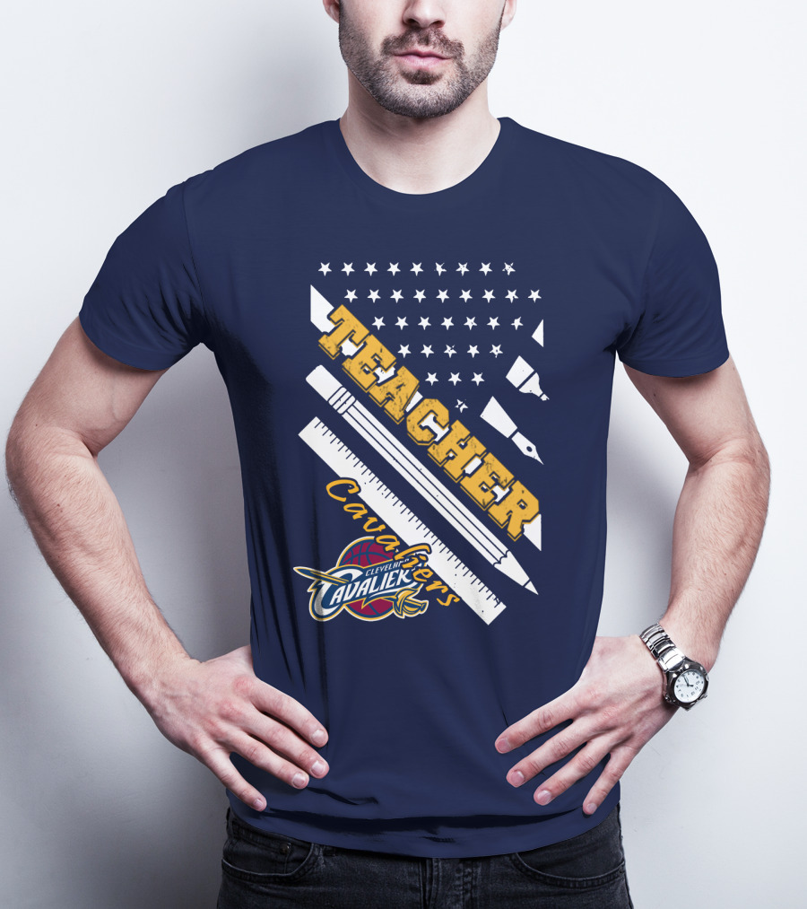 Cleveland Cavaliers Teacher Ruler Pen Stars T-Shirt