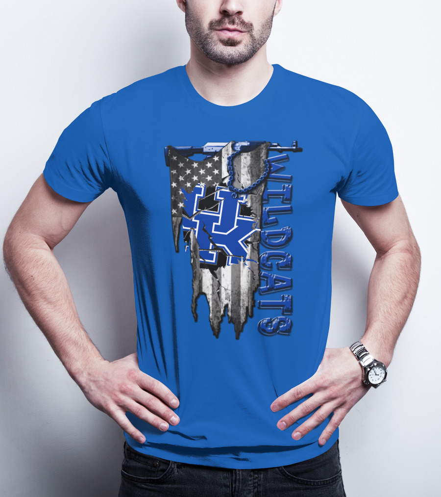 Wildcats American Flag Kentucky Wildcats T-Shirt