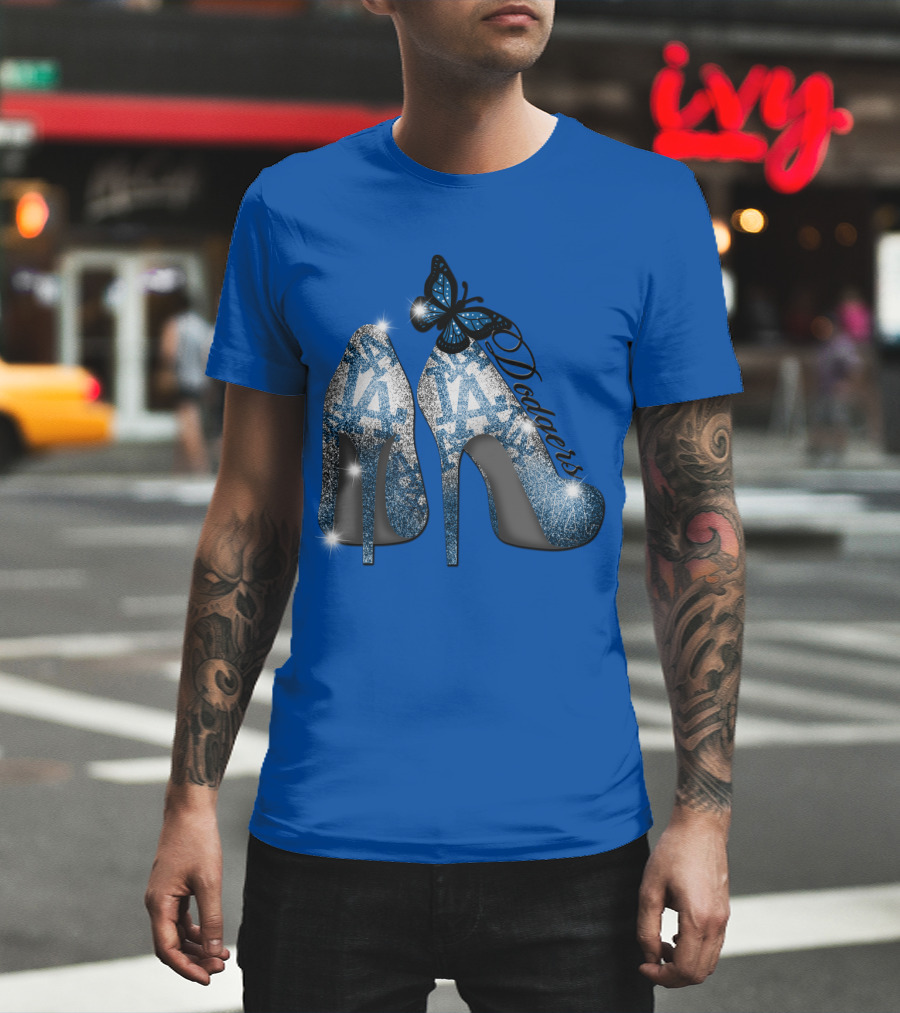 Los Angeles Dodgers La Heels Butterfly T-Shirt