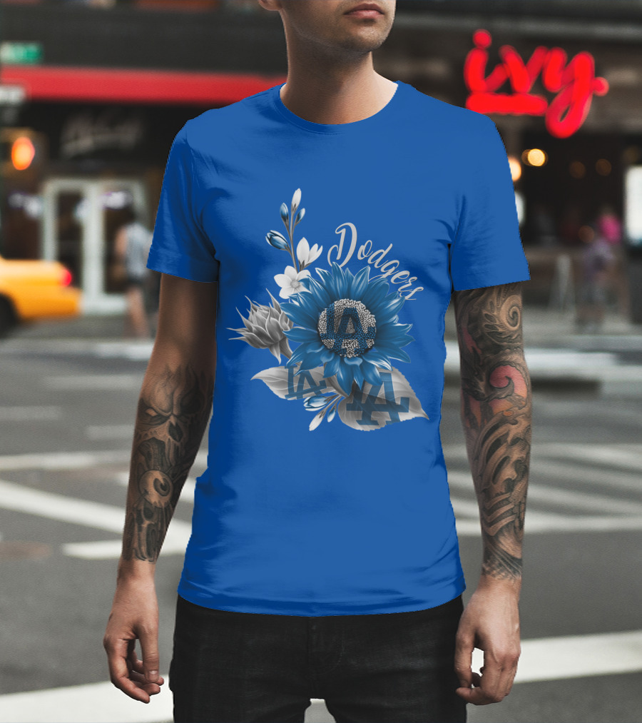 Los Angeles Dodgers Floral T-Shirt