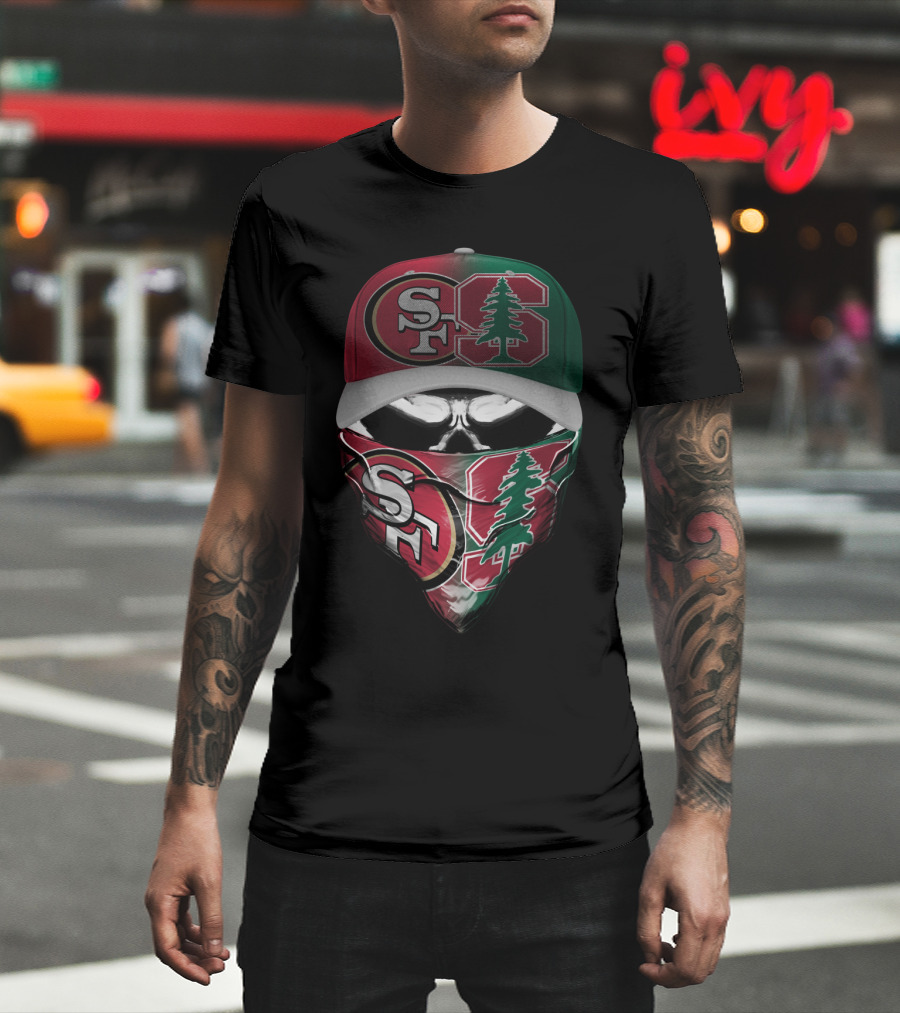 San Francisco Sf Stanford Tree Masked Skull Skum T-Shirt