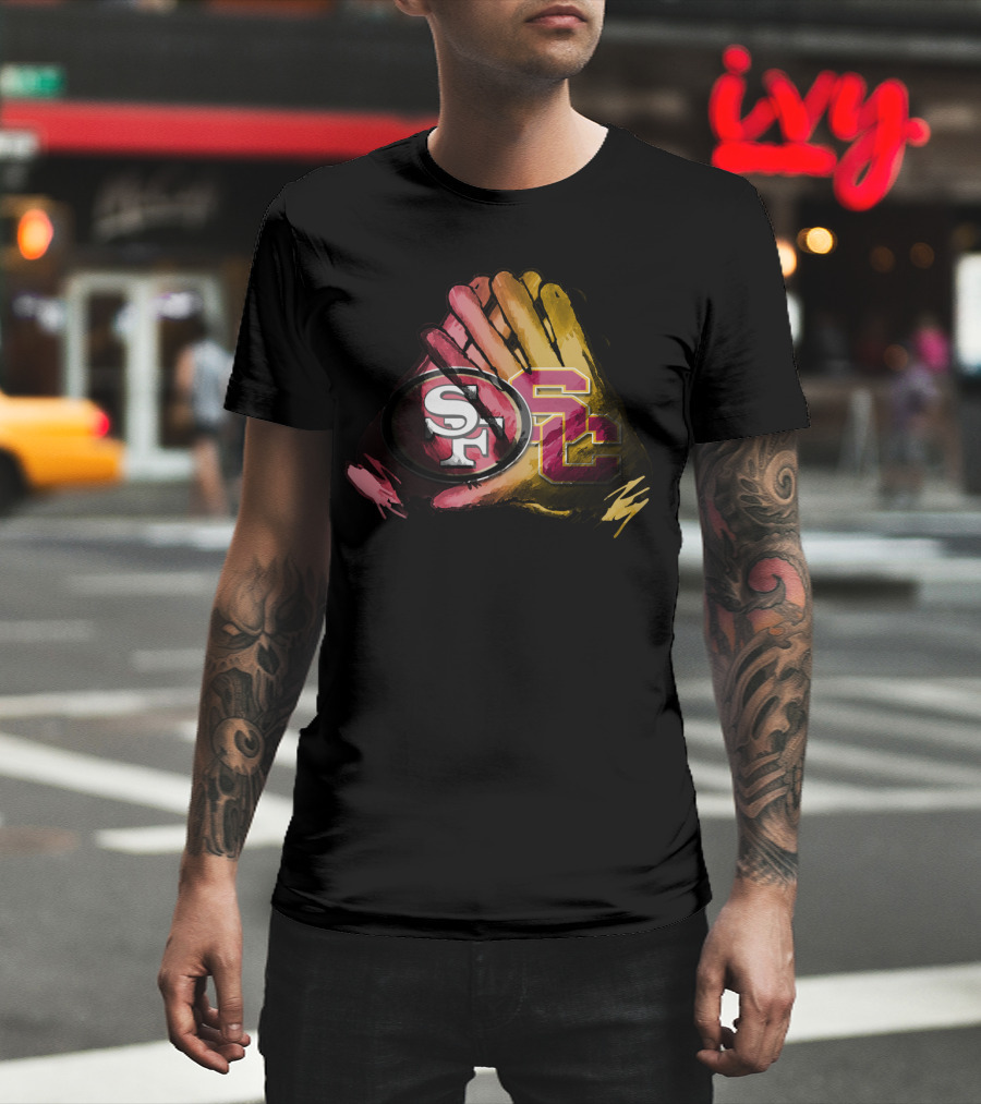 49ers And Usc Trojans For Life Fol T-Shirt