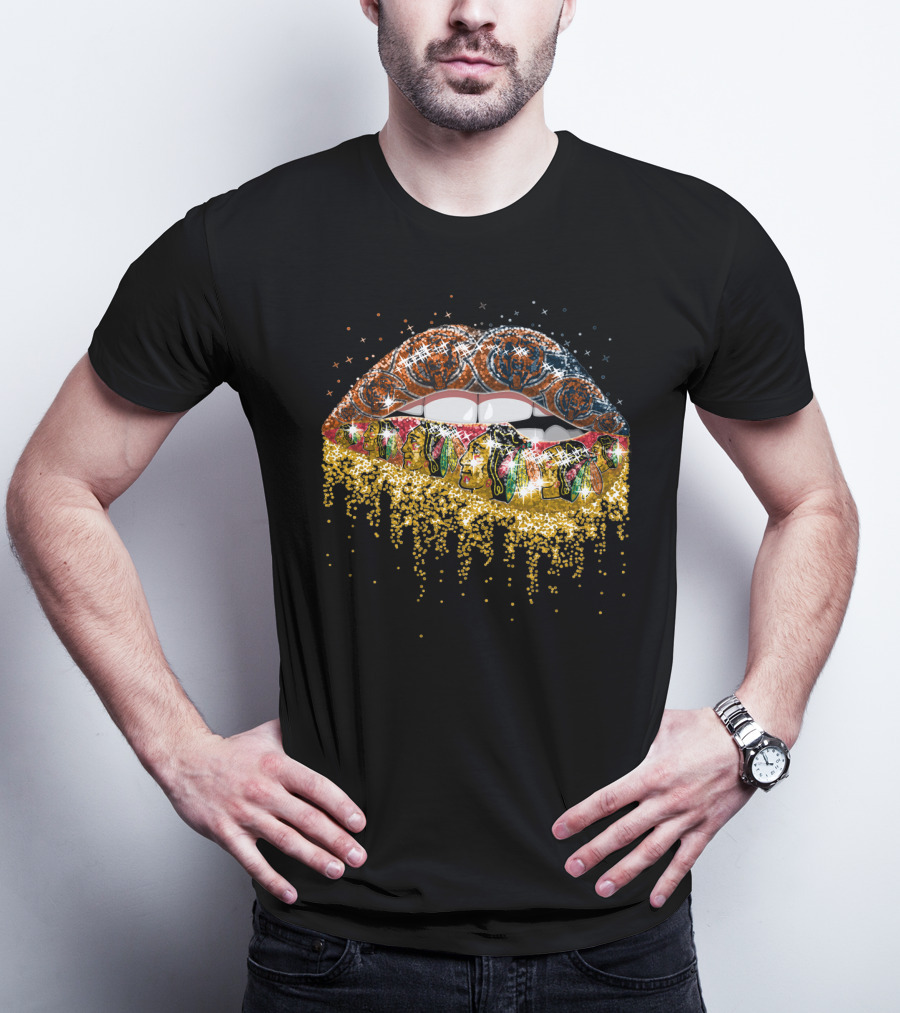 Lip Chicago Blackhawks Lips T-Shirt